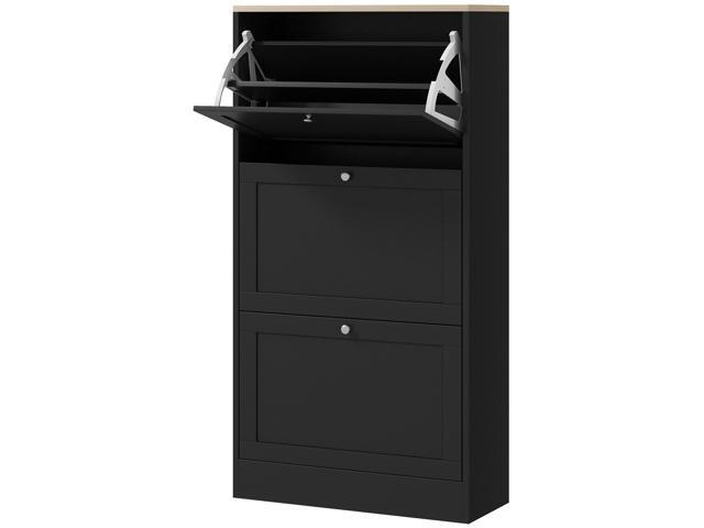 Click here for Aosom Modern Shoe Storage Cabinet with 3 Flip Draw... prices