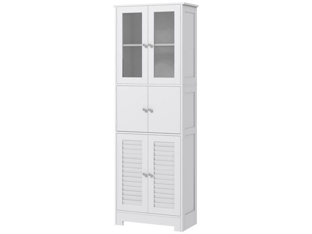 Click here for Aosom Freestanding Bathroom Cabinet with Glass/Lou... prices