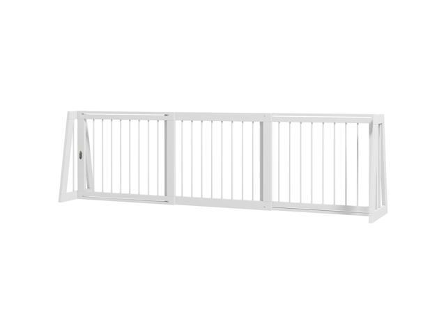 Click here for Aosom 28-75 Freestanding Wooden Pet Gate with Supp... prices
