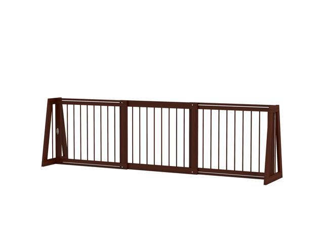 Click here for Aosom 28-75 Freestanding Wooden Pet Gate with Supp... prices