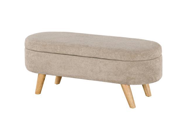 Click here for Aosom Storage Ottoman Bench  43.3 Upholstered End... prices