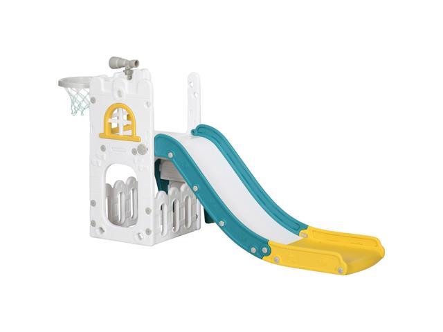 Click here for AosomQaba 5 in 1 Toddler Slide with Basketball Hoo... prices