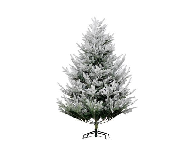 Click here for Aosom 6 FT Artificial Christmas Tree  Flocked Hing... prices