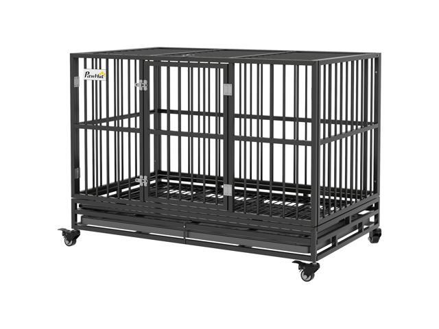 Click here for Aosom 48 Heavy Duty Dog Crate Metal Cage Kennel wi... prices