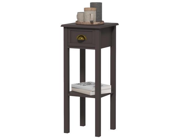 Click here for Aosom 2-Tier Side Table with Drawer and Shelf  End... prices
