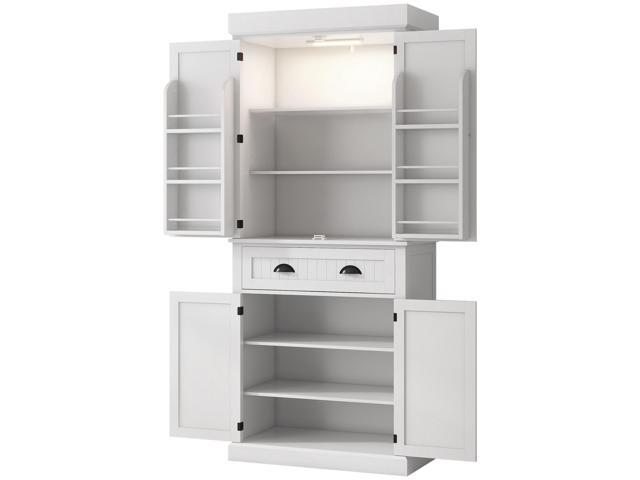 Click here for Aosom 71 Kitchen Pantry Cabinet with LED Lights  6... prices