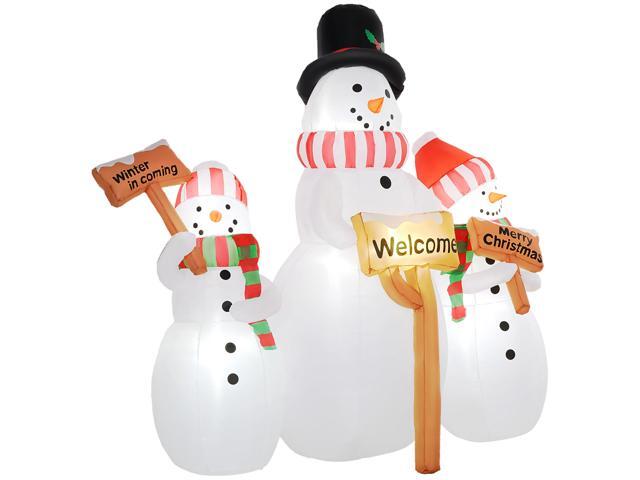 Click here for Aosom 6.1 Inflatable Three Snowmen with Sign Each... prices