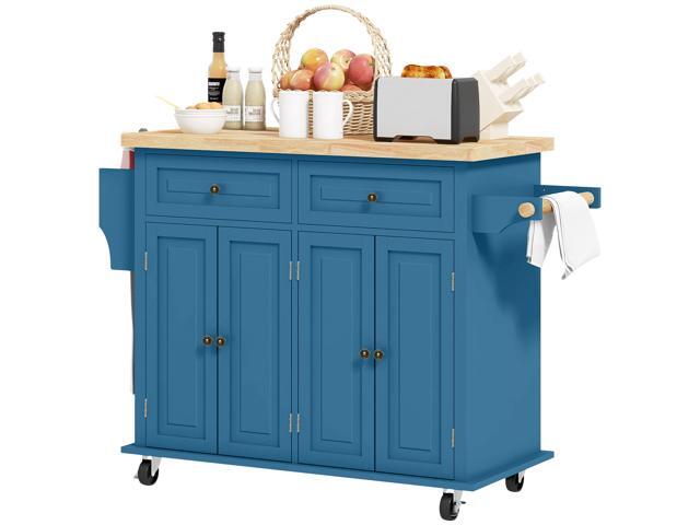 Click here for Aosom Kitchen Island on Wheels  Rolling Cart with... prices