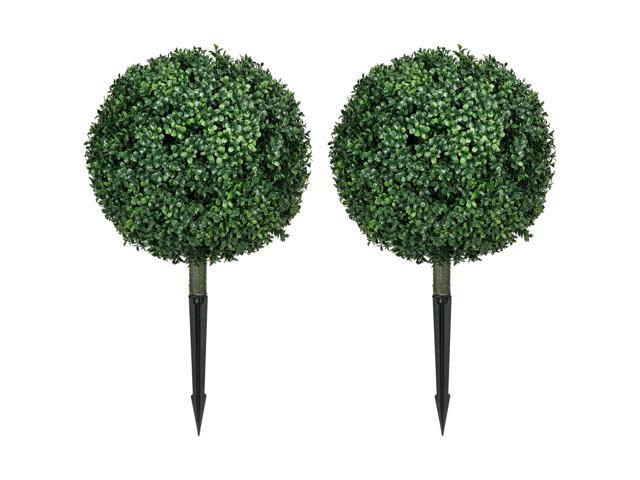 Click here for Aosom Artificial Boxwood Trees w/ Ground Stake  Se... prices