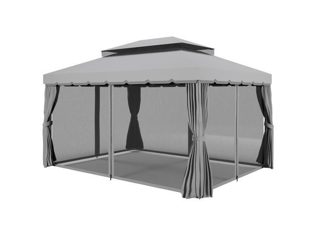 Click here for Aosom 10 x 13 Patio Gazebo w/ Aluminum Frame Doubl... prices