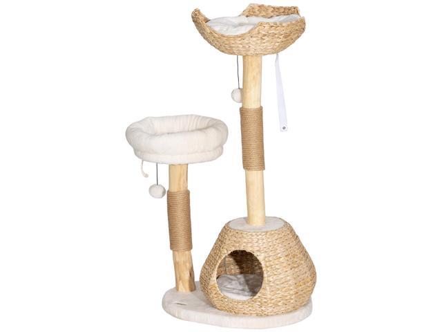 Click here for Aosom 41 Cat Tree for Indoor Cats with Wooden Cat... prices