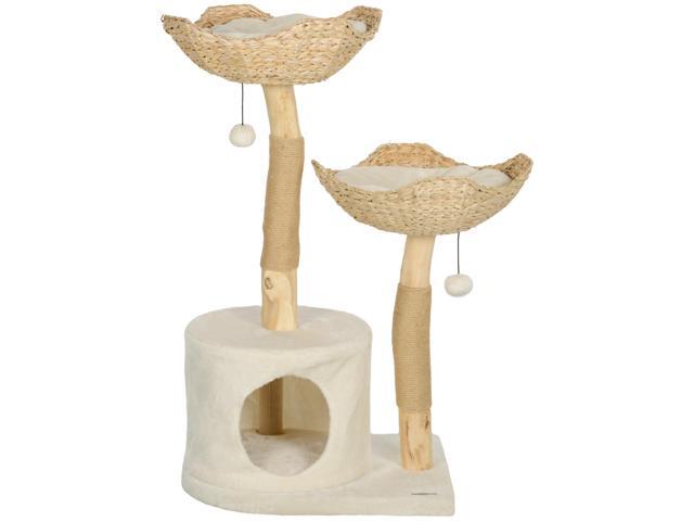 Click here for Aosom 37 Inch Modern Cat Tree w/ Wooden Scratching... prices