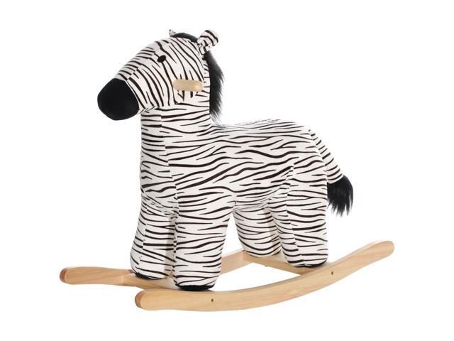 Click here for AosomQaba Zebra Shaped Kids Rocking Horse with Rea... prices