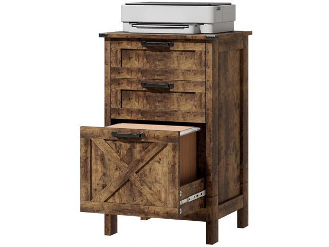 Click here for Aosom Vertical File Cabinet with 3 Drawers  Rustic... prices