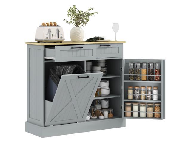 Click here for Aosom 10 Gallon Farmhouse Kitchen Cabinet with Hid... prices