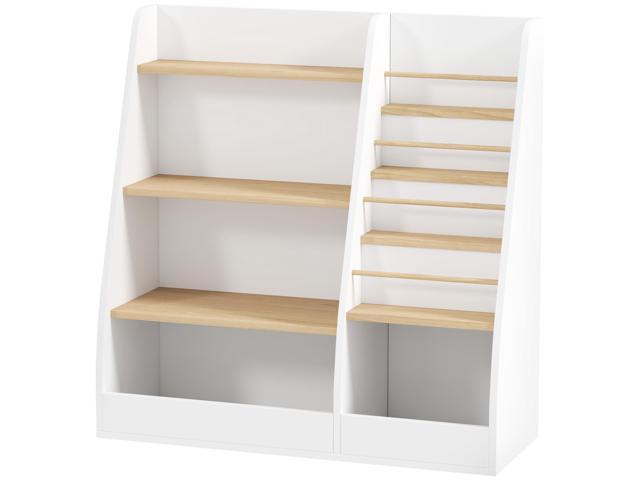 Click here for AosomQaba 4 Tier Kids Bookshelf and Toy Storage Or... prices