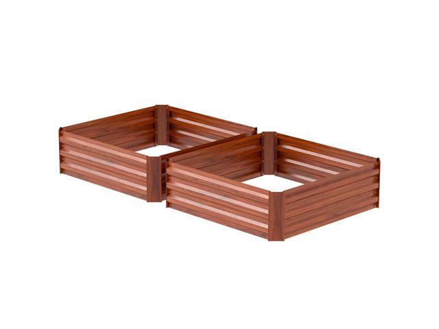 Click here for Aosom 2 Piece Galvanized Raised Garden Bed  3.3 x... prices