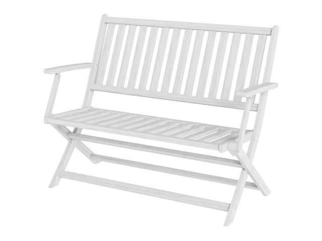 Click here for Aosom 2-Person Foldable Wood Outdoor Bench with Ba... prices