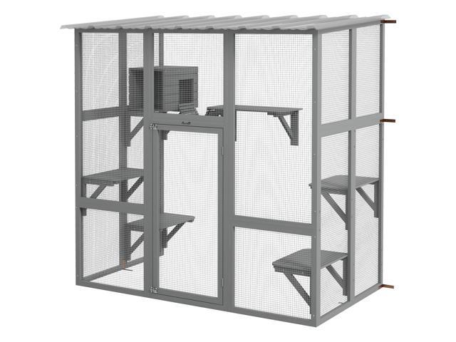 Click here for Aosom Catio Outdoor Cat Enclosure  Window Box Wood... prices