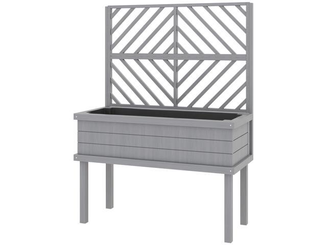 Click here for Aosom Elevated Wood Planter with Trellis for Climb... prices