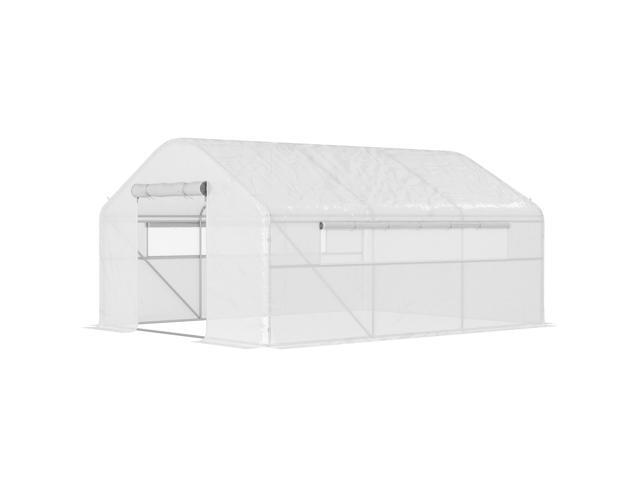 Click here for Aosom 13 x 10 x 6.5 Tunnel Greenhouse Hoop House w... prices