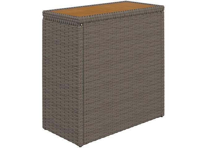 Click here for Aosom 17-Gallon Small Deck Box  Wicker Outdoor Sto... prices