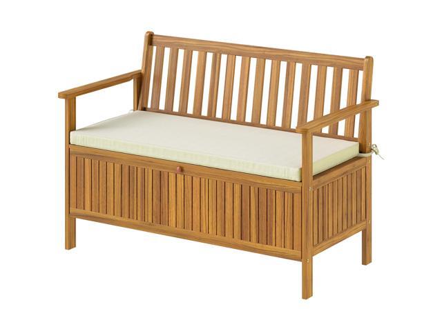 Click here for Aosom Outdoor Bench with Storage Compartment  Acac... prices