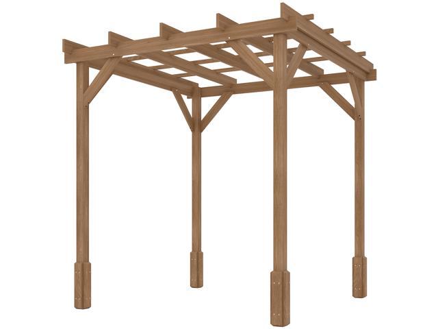 Click here for Aosom 6.6 x 6.6 Wood Pergola  Outdoor Gazebo Grape... prices