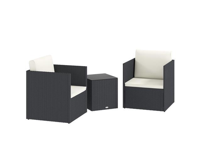 Click here for Aosom Folding Wicker Bistro Set  3 Piece Patio Fur... prices