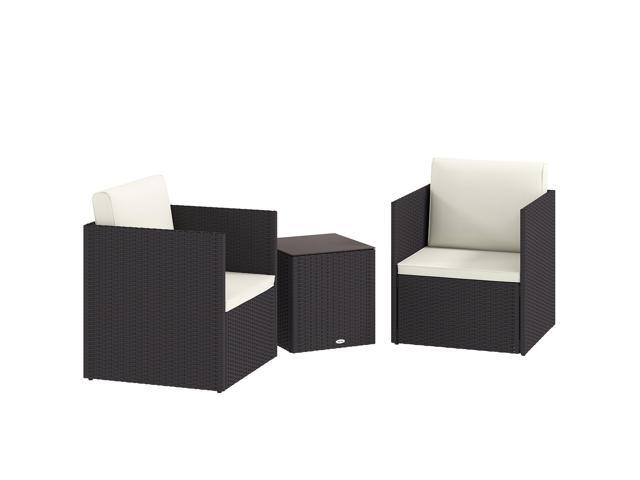 Click here for Aosom Folding Wicker Bistro Set  3 Piece Patio Fur... prices