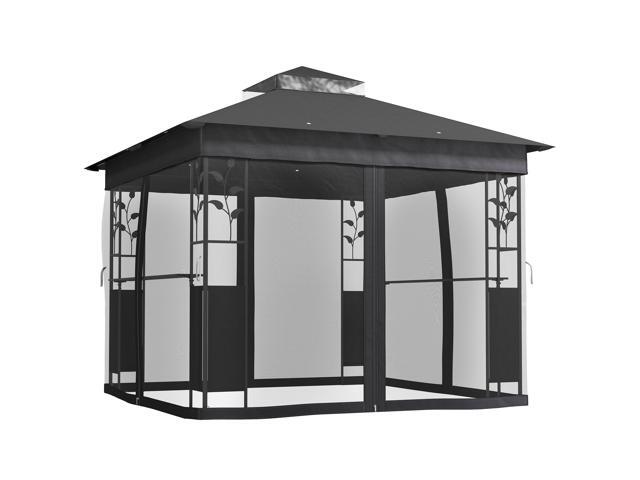 Click here for Aosom 10 x 10 OutdoorÂ Gazebo with Shelves and Net... prices