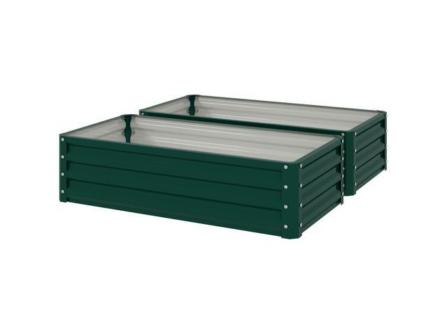 Click here for Aosom Galvanized Raised Garden Bed  4 x 2 x 1 Meta... prices