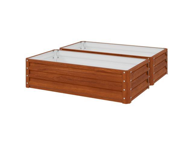Click here for Aosom Galvanized Raised Garden Bed  4 x 2 x 1 Meta... prices