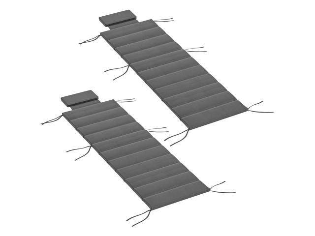 Click here for Aosom Foldable Chaise Lounge Cushion Set of 2  Out... prices
