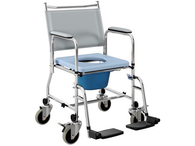 Click here for Aosom Rolling Shower Chair  Bedside Commode Wheelc... prices