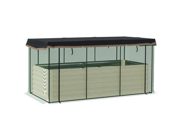 Click here for Aosom Galvanized Steel Planter Box with Crop Cage... prices