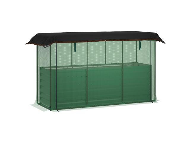 Click here for Aosom Galvanized Steel Planter Box with Crop Cage... prices