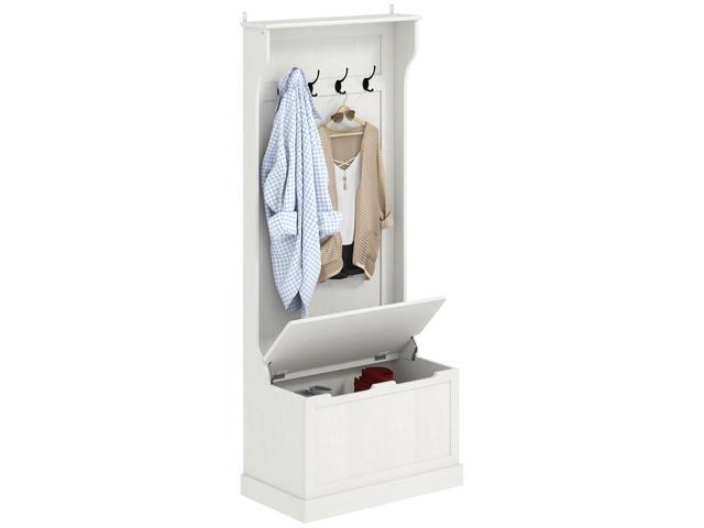 Click here for Aosom Hall Tree with Coat Rack  Storage  and Sitti... prices