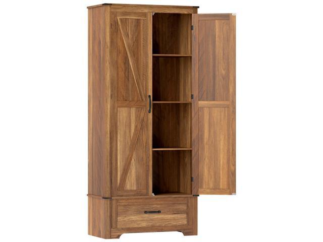 Click here for Aosom 72 Farmhouse Pantry Cabinet with Adjustable... prices