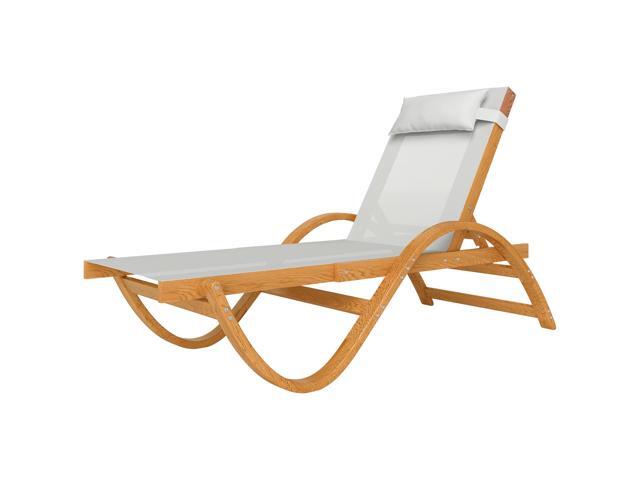 Click here for Aosom Larch Wood Lounge Chair  4-Level Adjustable... prices