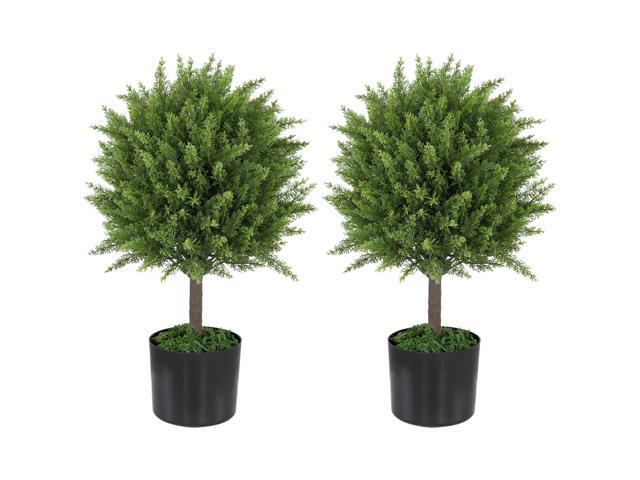 Click here for Aosom Set of 2 Decorative Artificial Plants  Cedar... prices