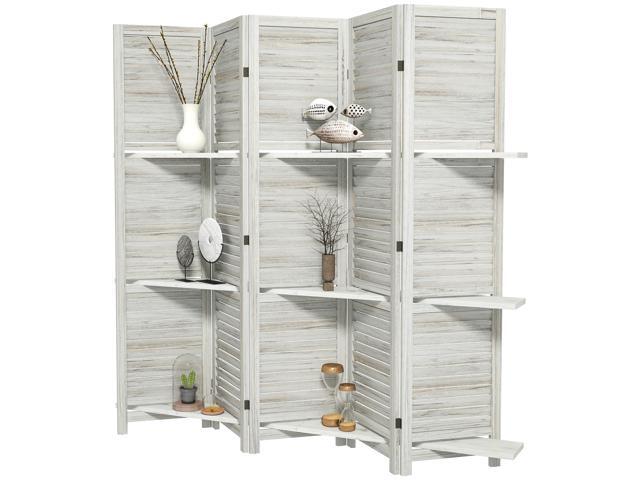 Click here for Aosom 5 Panel 67 Tall Wood Privacy Screen Room Div... prices
