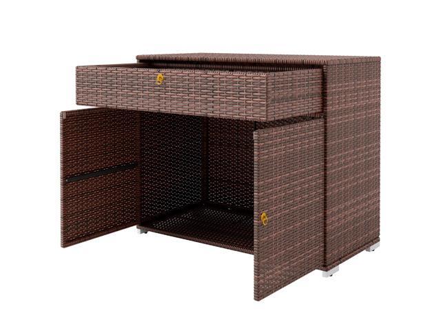 Click here for Aosom Outdoor Storage Cabinet  Waterproof PE Ratta... prices