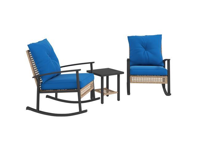 Click here for Aosom 3 Pieces Bistro Set  Patio Wicker Furniture... prices