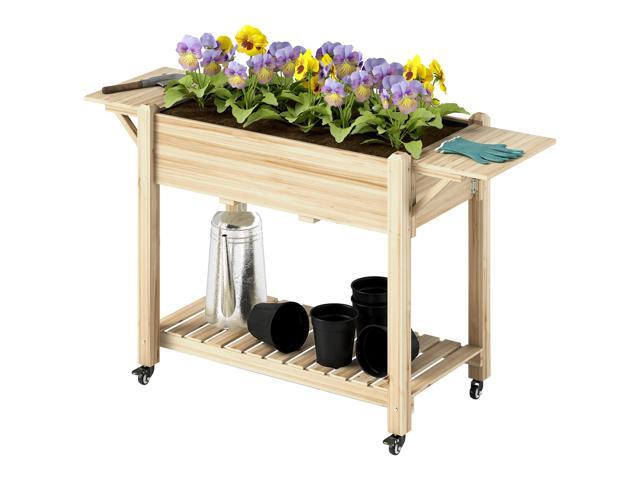 Click here for Aosom Wood Raised Planter Box  Elevated Garden Bed... prices