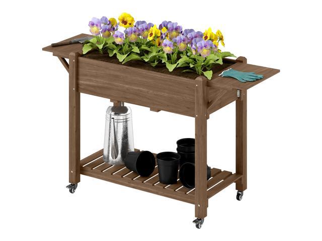 Click here for Aosom Wood Raised Planter Box  Elevated Garden Bed... prices