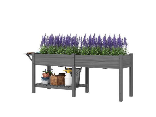 Click here for Aosom Wood Raised Garden Box  Elevated Garden Bed... prices