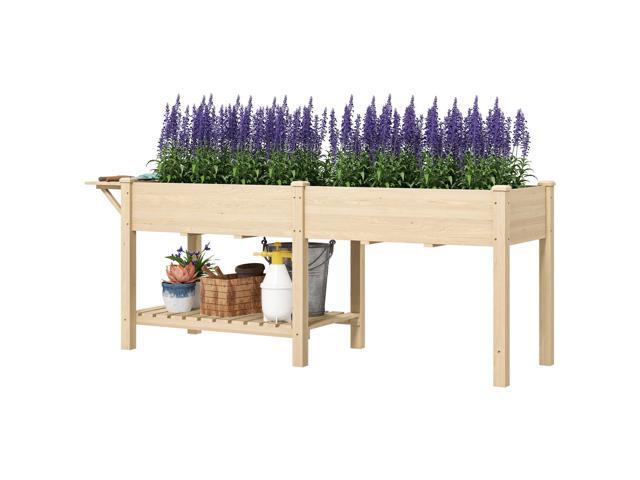 Click here for Aosom Wood Raised Garden Box  Elevated Garden Bed... prices