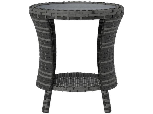Click here for Aosom 18 Wicker Outdoor Coffee Table  PE Rattan Pa... prices
