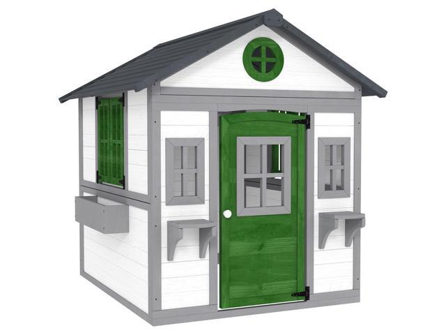 Click here for Aosom Wooden Playhouse for Kids Outdoor with Doors... prices